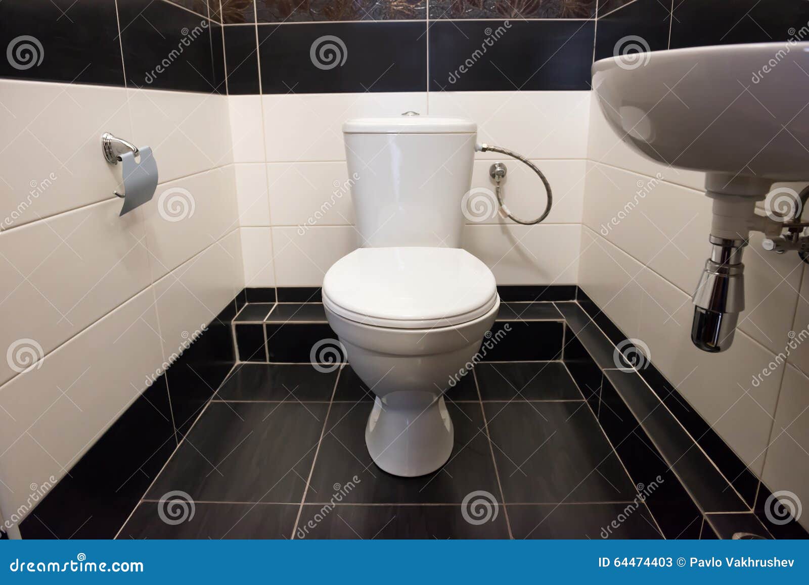 Home flush toilet stock image. Image of black, porcelain - 64474403