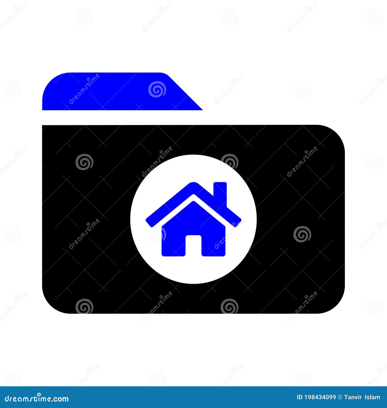 Home folder Icon stock vector. Illustration of computer - 198434099
