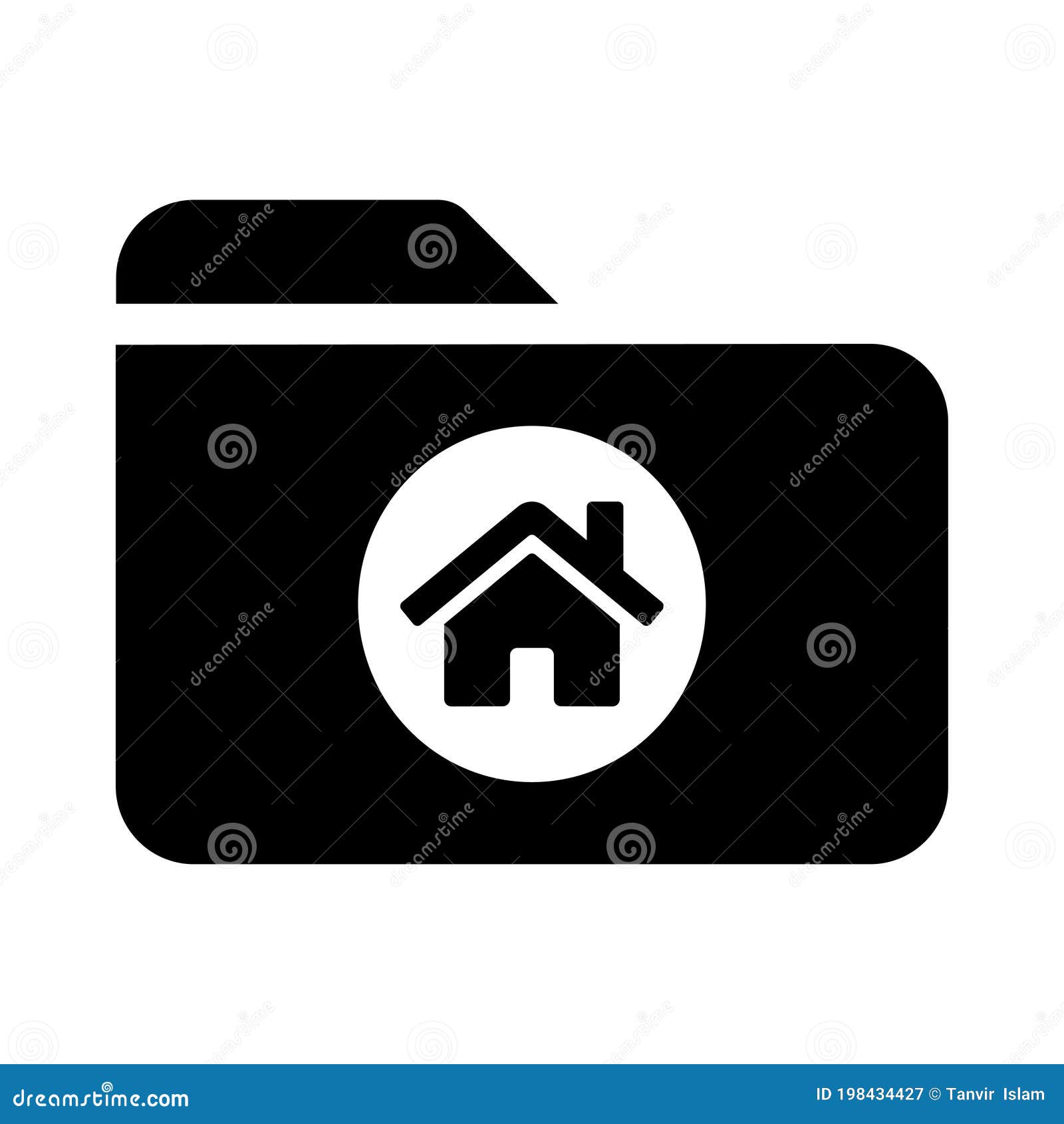 Home folder Icon stock vector. Illustration of house - 198434427