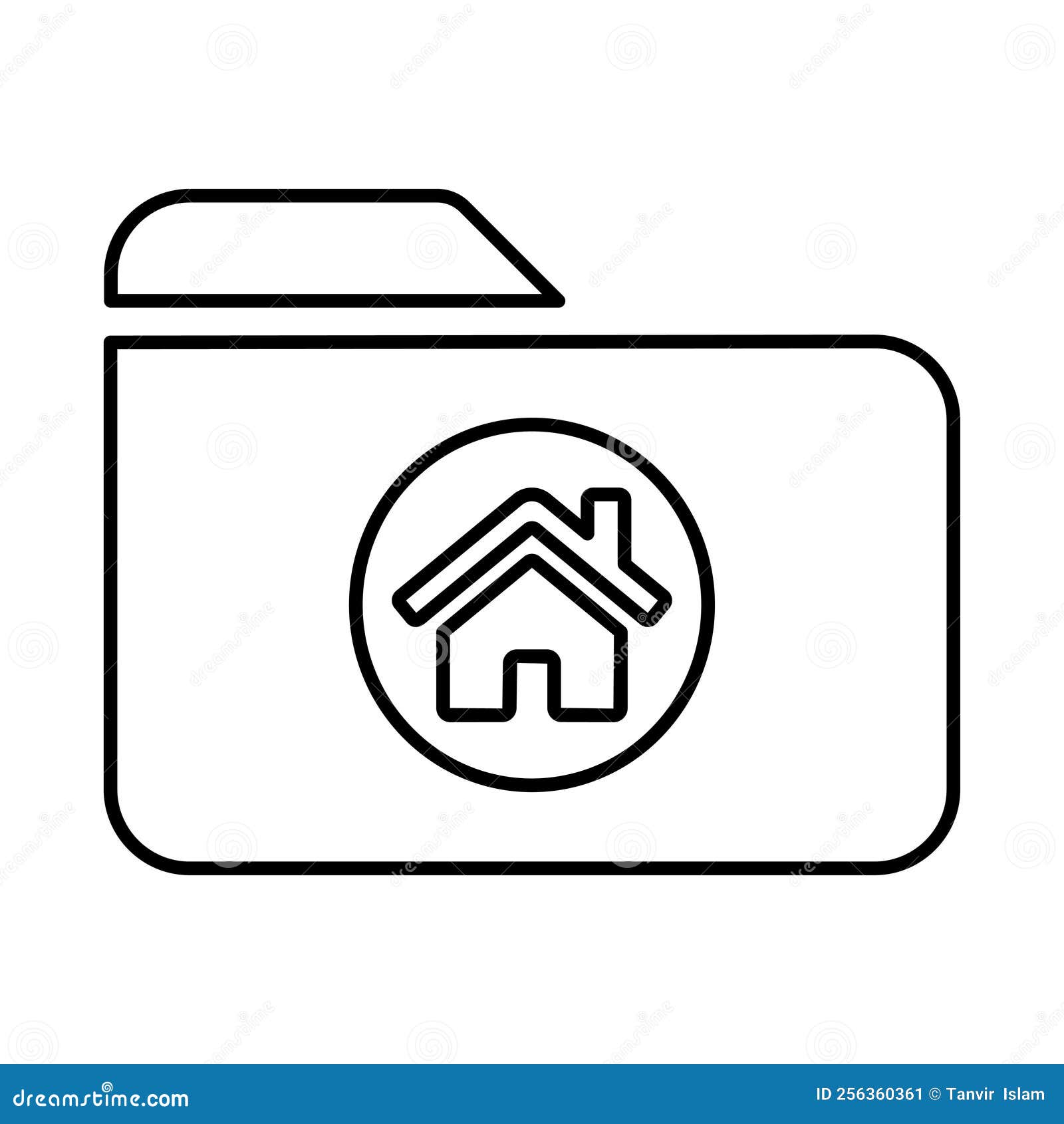 Home folder Icon stock vector. Illustration of house - 256360361