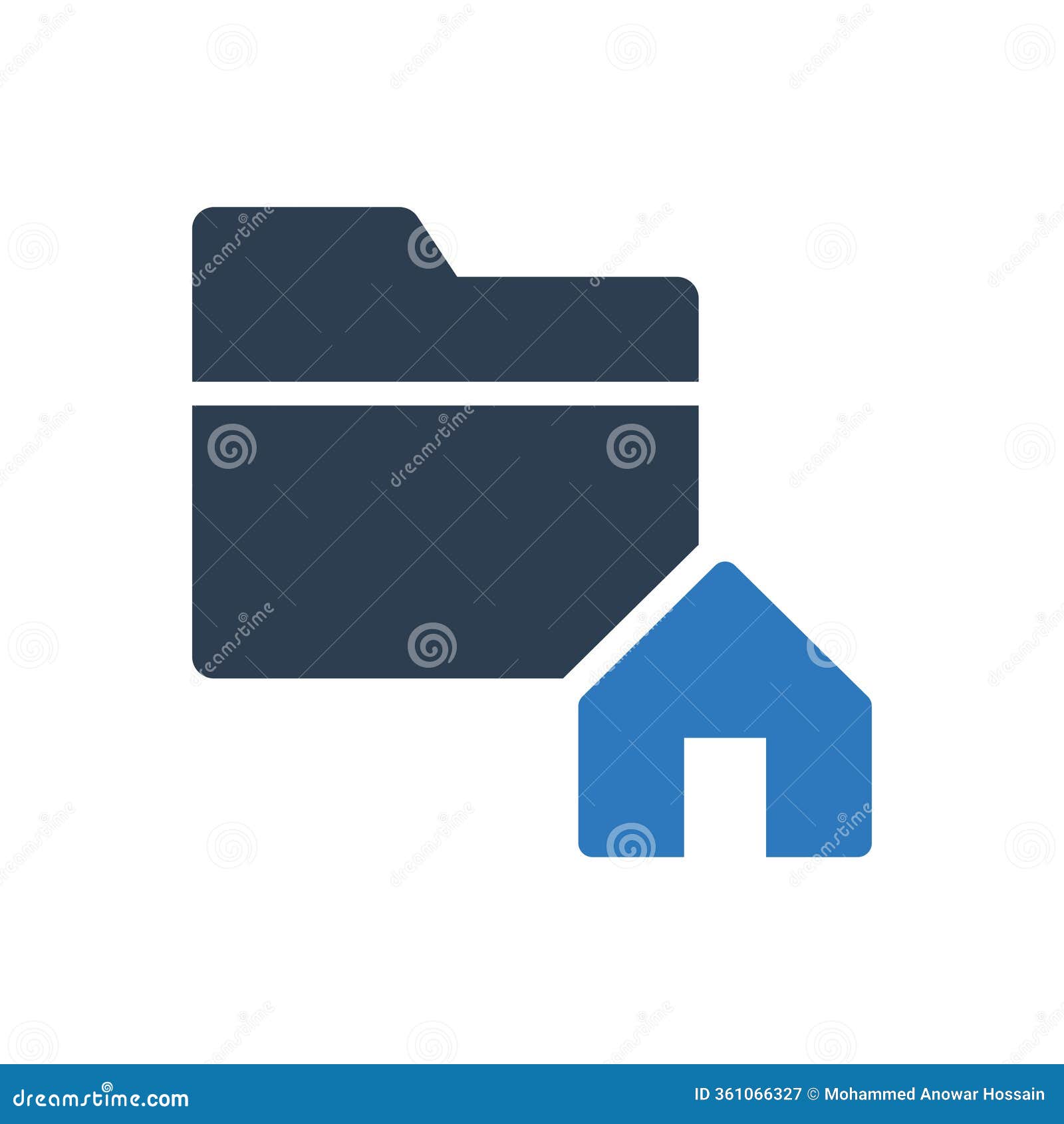 Home Folder Icon - House Data Icon Stock Illustration - Illustration of ...