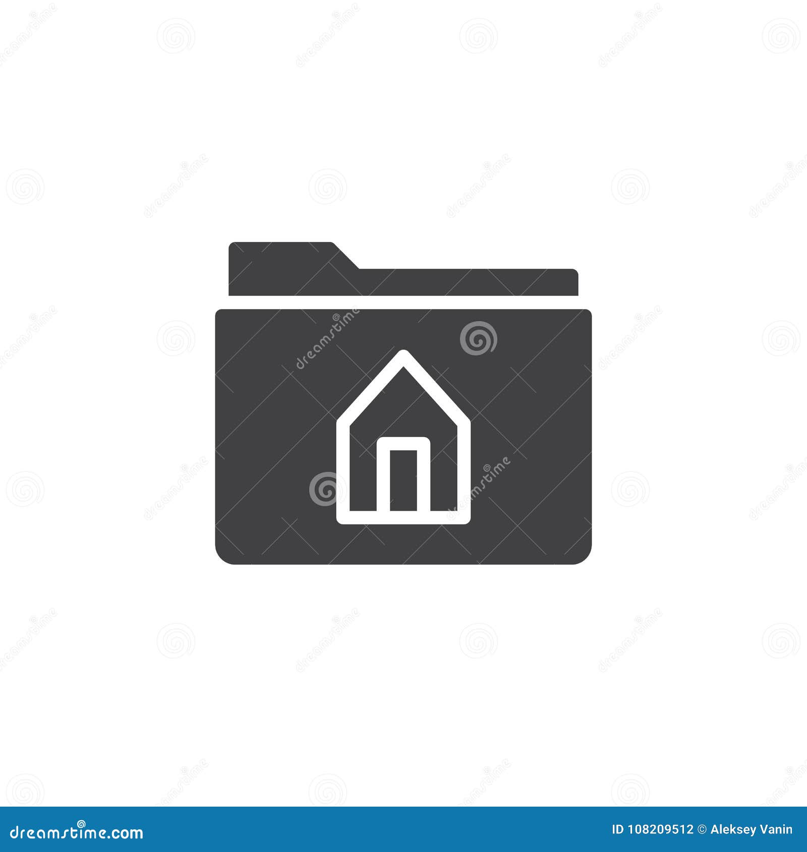 Home folder icon vector stock vector. Illustration of pixel - 108209512