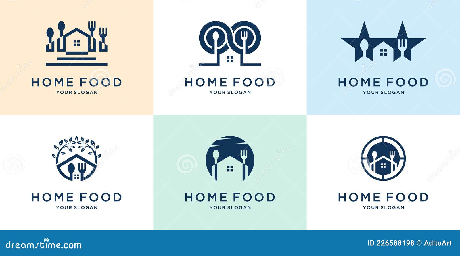 Home food logo design stock vector. Illustration of signage - 226588198