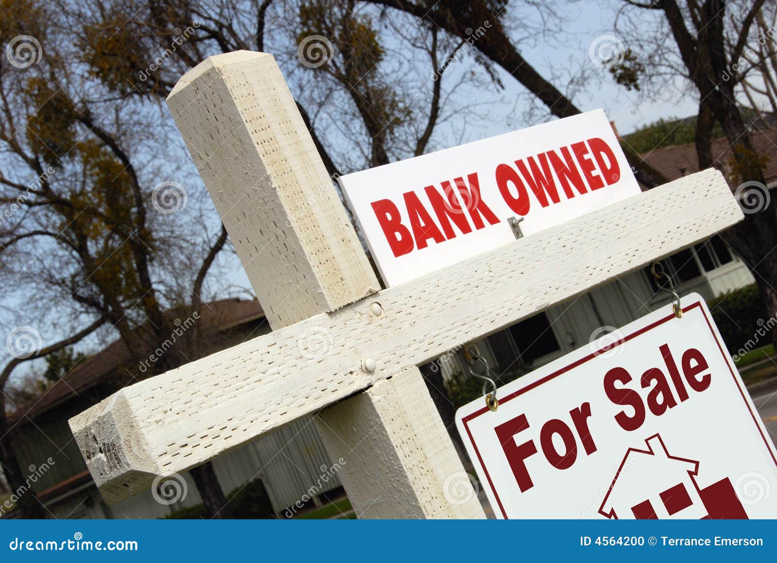 Home Forclosure Sign stock photo. Image of business, home - 4564200