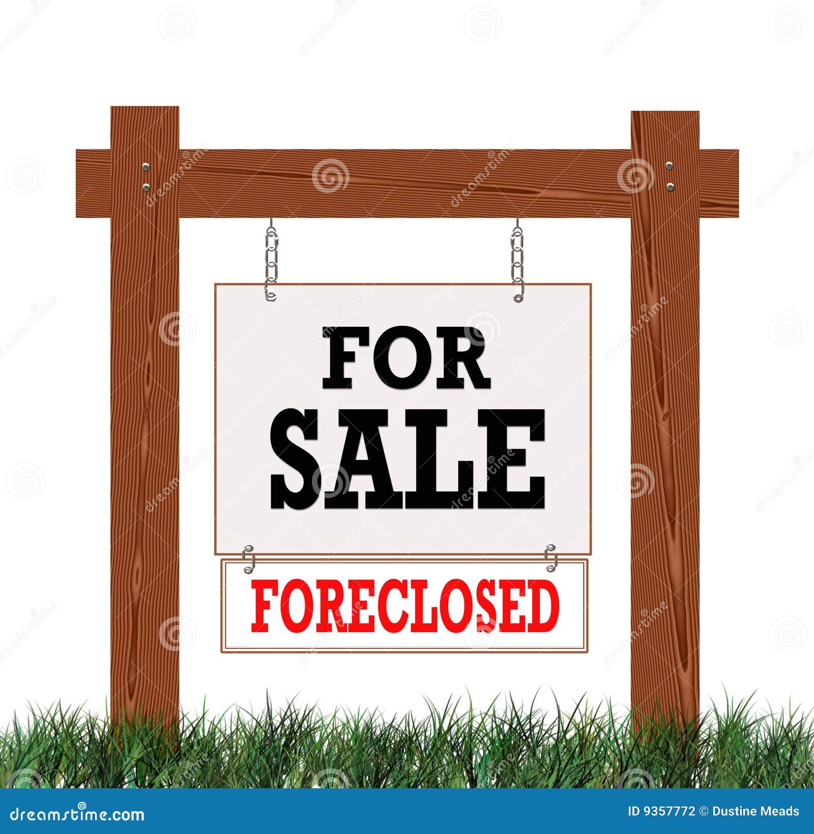 Home Foreclosed Sign stock illustration. Illustration of seller - 9357772