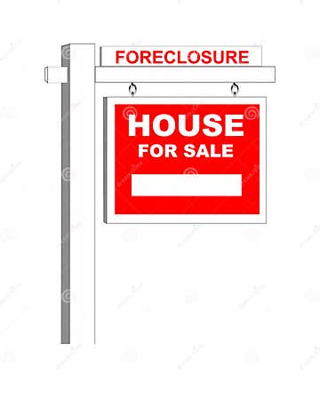 Home foreclosure sign stock vector. Illustration of economy - 7197688