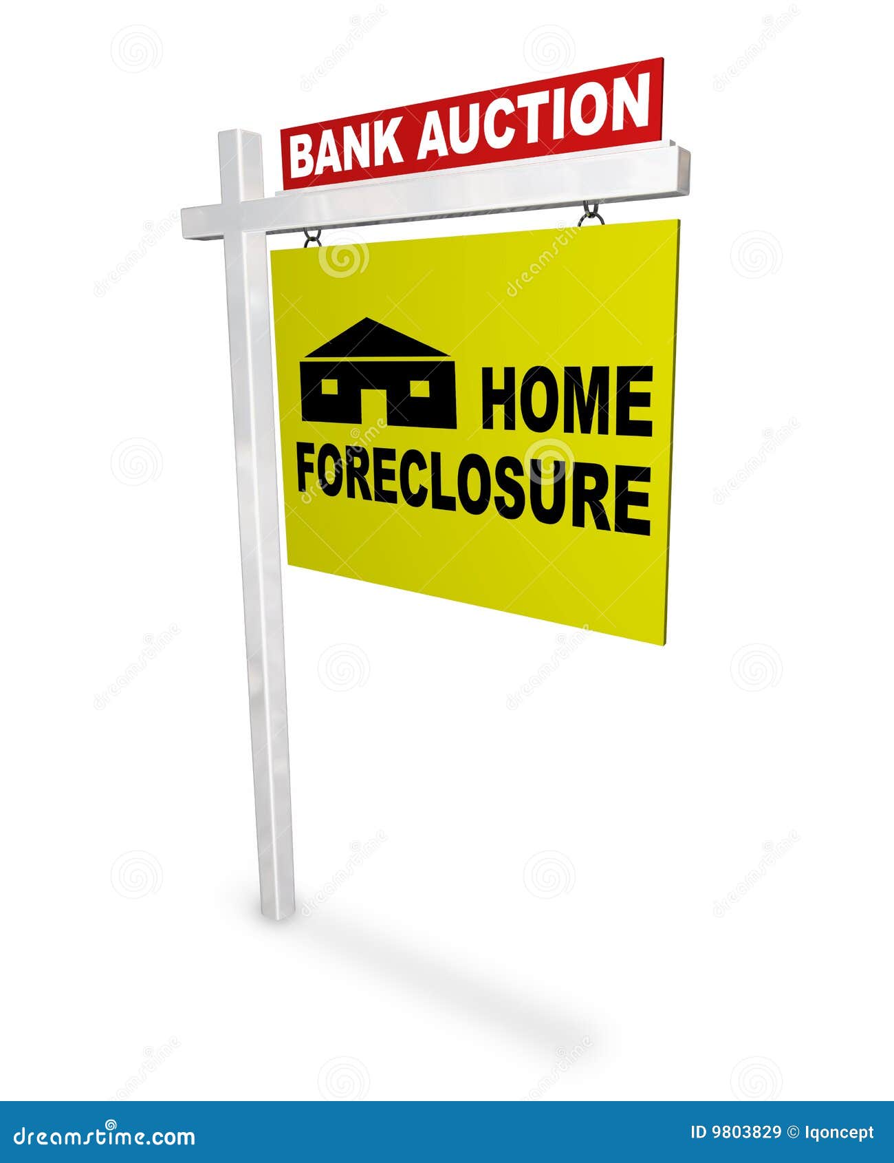 Home Foreclosure Sign stock illustration. Illustration of economy - 9803829