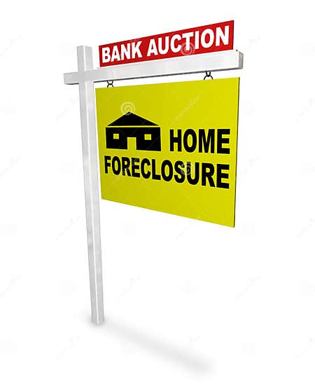 Home Foreclosure Sign stock illustration. Illustration of economy - 9803829