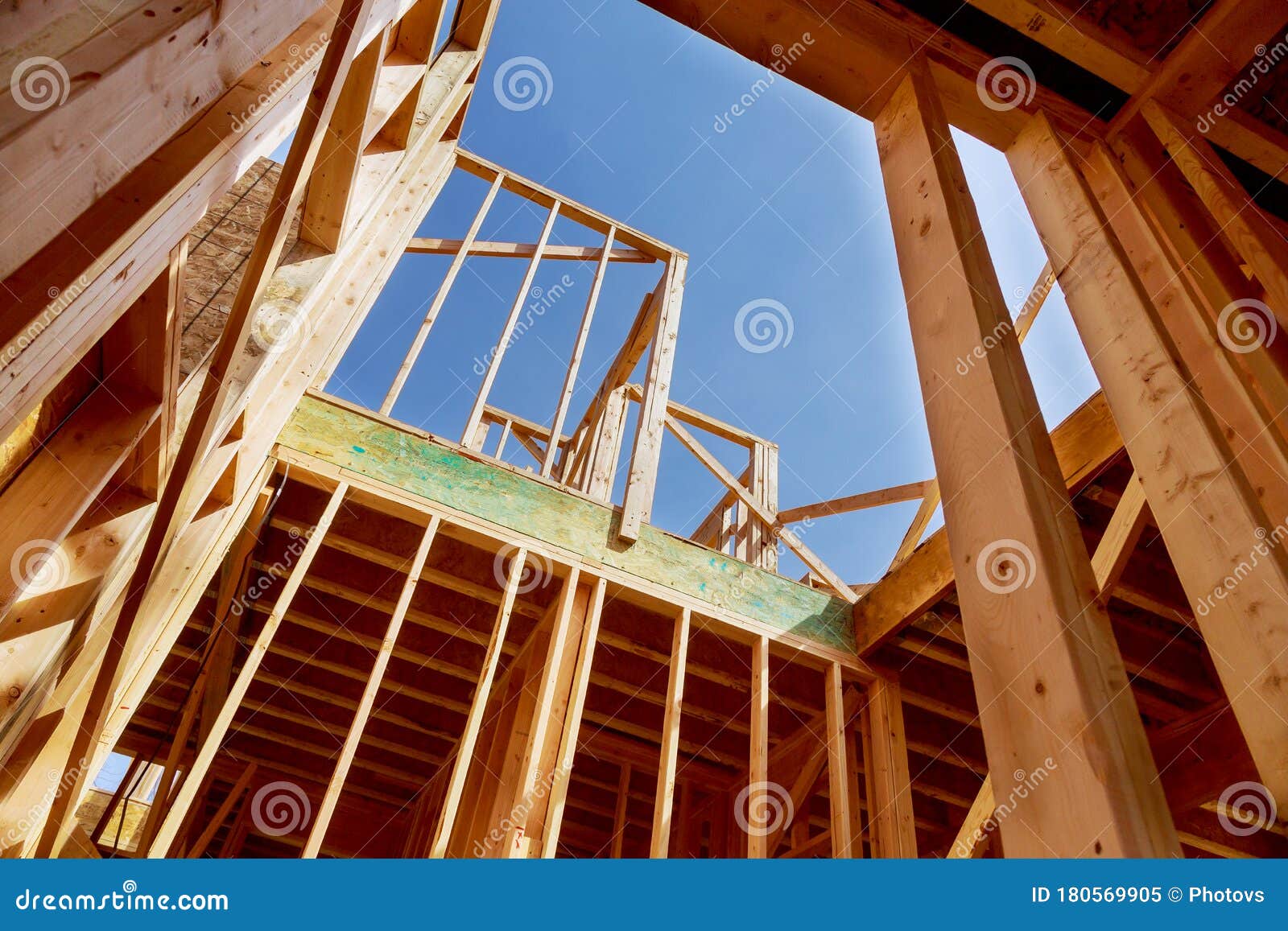 Home Framing a Construction of a House Framed of a Under Construction ...