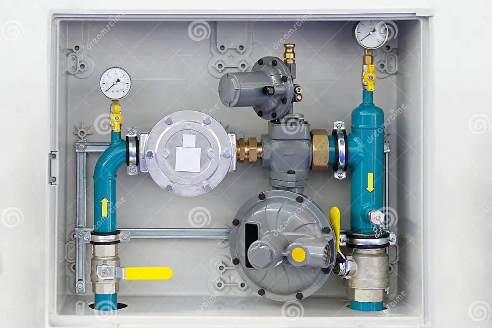 Home gas installation stock image. Image of house, valve - 26798261