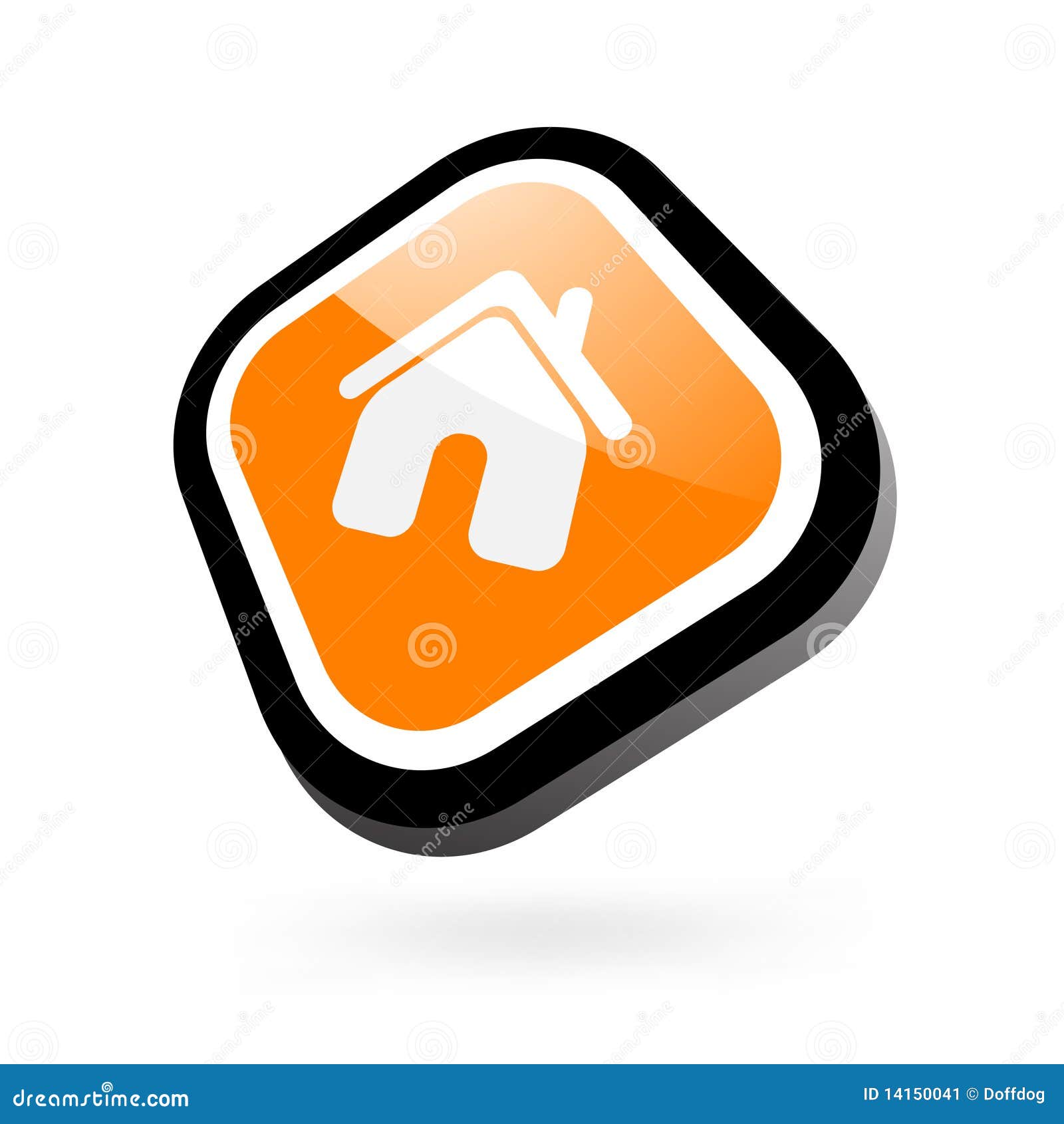 Home glossy Icon stock vector. Illustration of page, label - 14150041