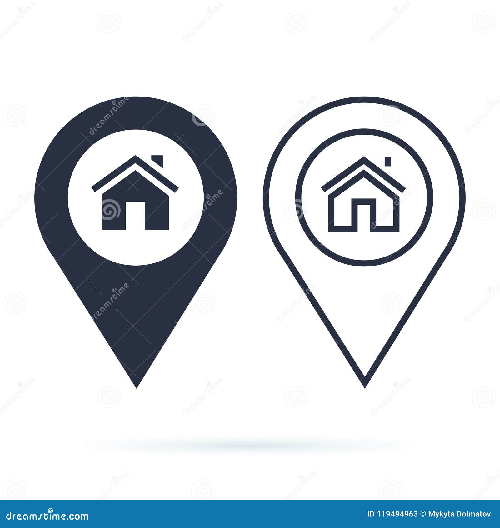 Home Gps Map Pointer, Map Pin Icon Arrow Pin, Compass Location. Stock ...
