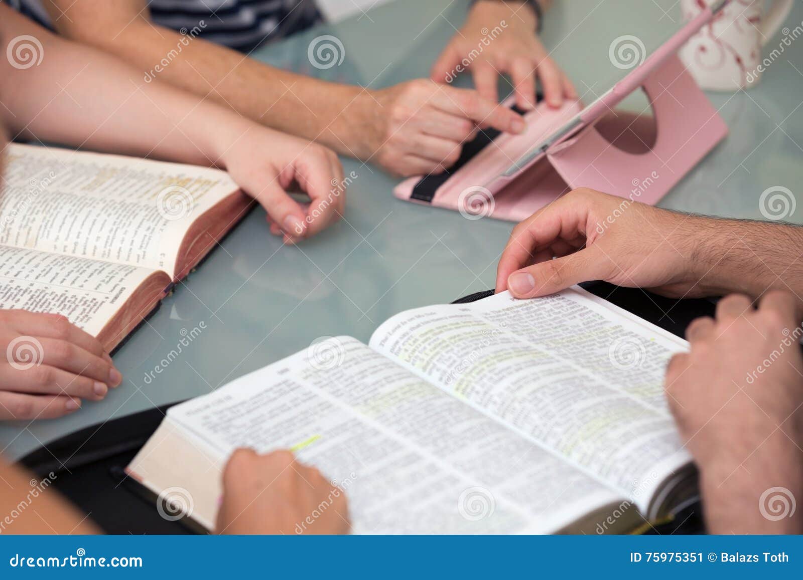 Home Group Bible Study stock image. Image of history - 75975351