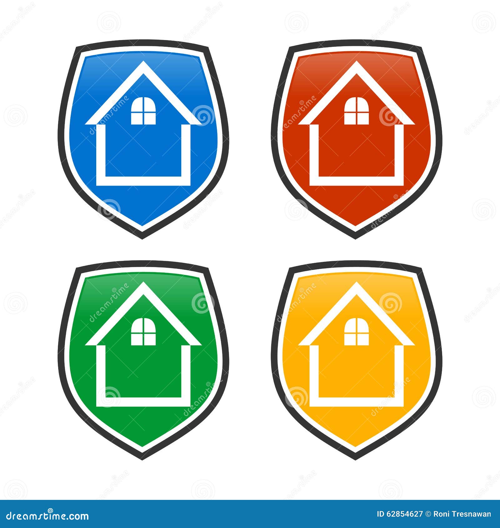 Home Guard Shield Logo Template Stock Vector - Illustration of house ...