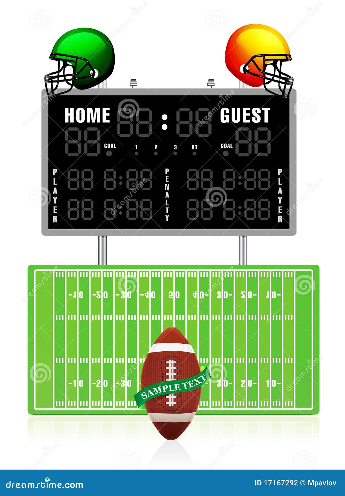 Home and Guest Scoreboard stock illustration. Illustration of board ...