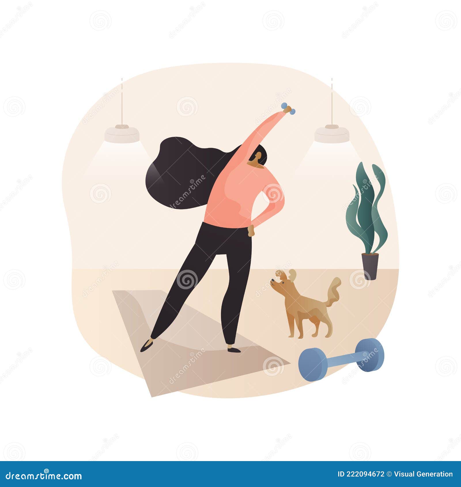 Home Gymnastics Abstract Concept Vector Illustration. Stock Vector ...