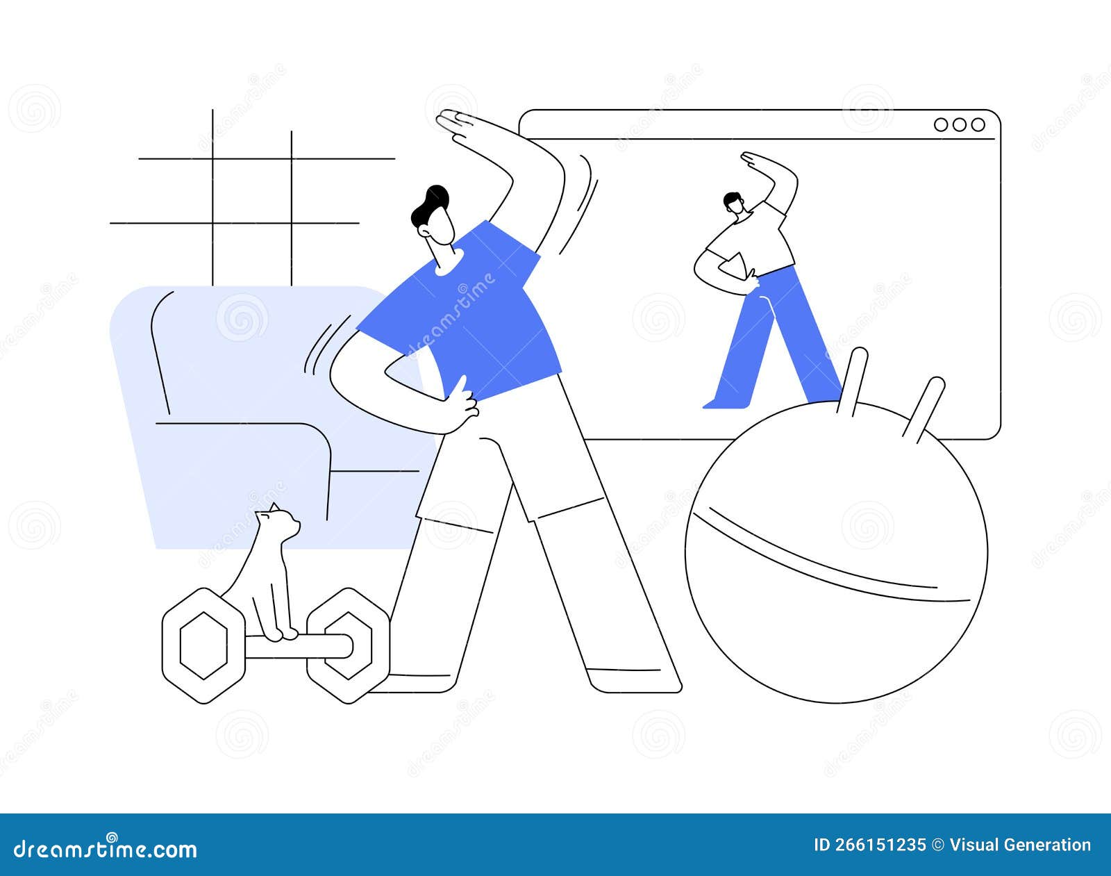 Home Gymnastics Abstract Concept Vector Illustration. Stock Vector ...