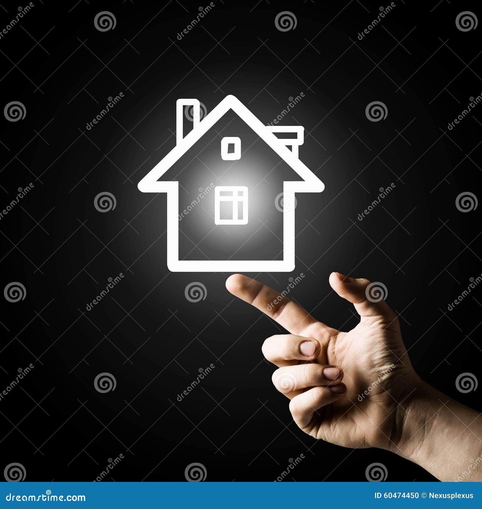 Home on hand stock photo. Image of flat, residence, real - 60474450