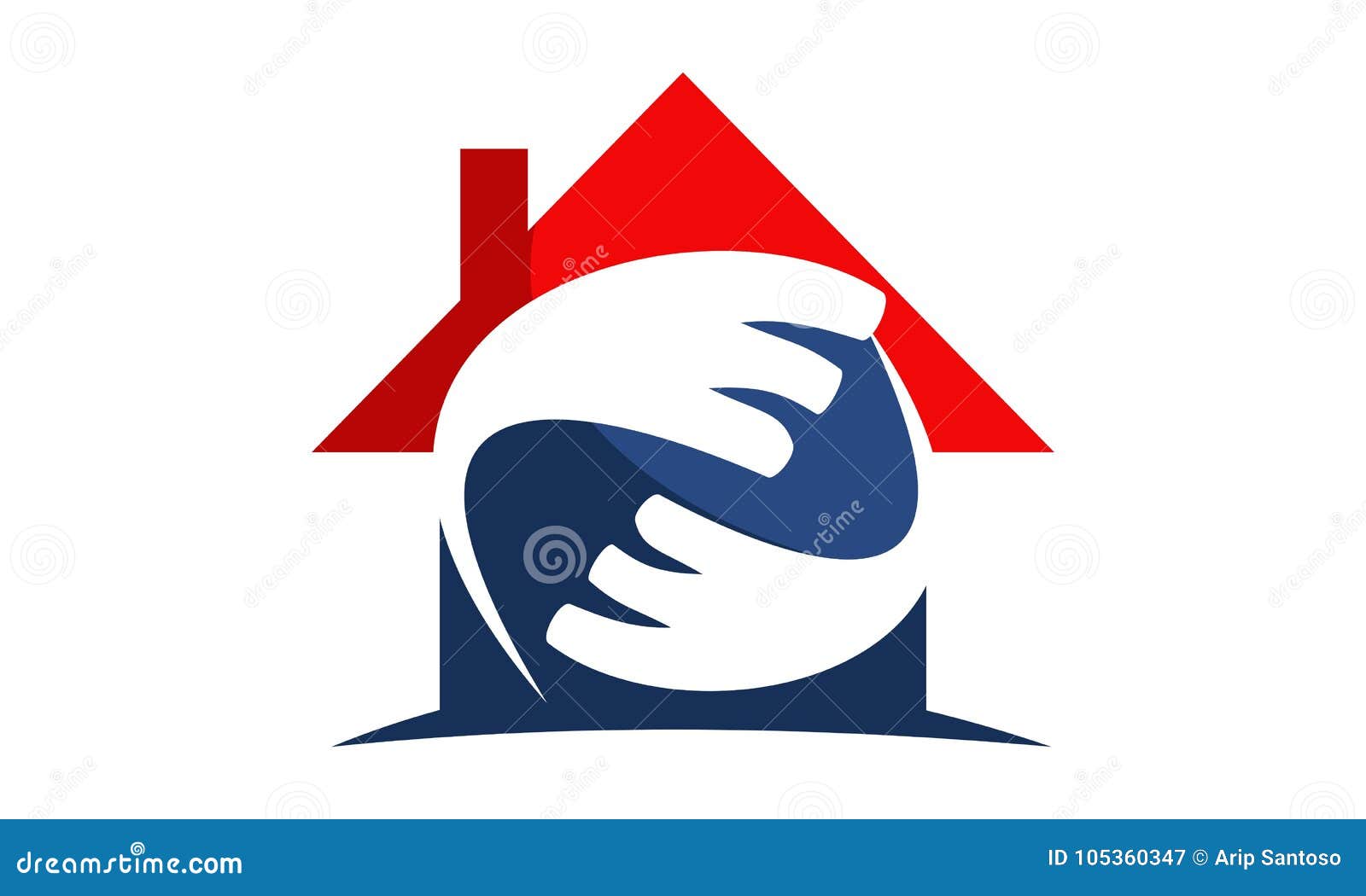 Home and Hand stock vector. Illustration of architecture - 105360347