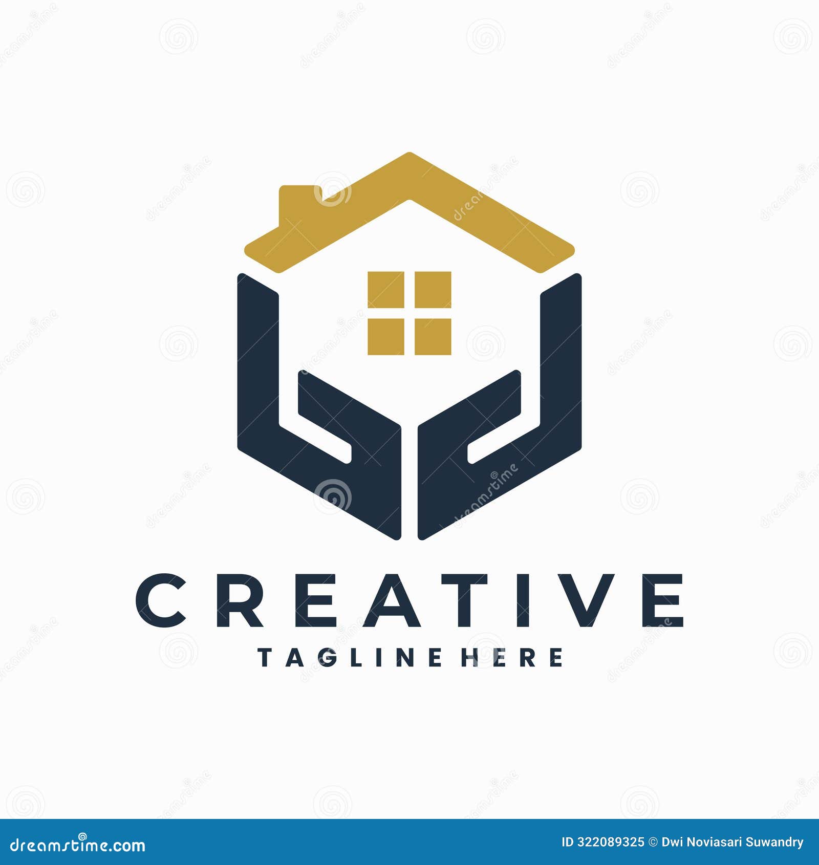 Home Hand Logo, Hand Home Logo, Hand Home Logo Design. Stock Vector ...