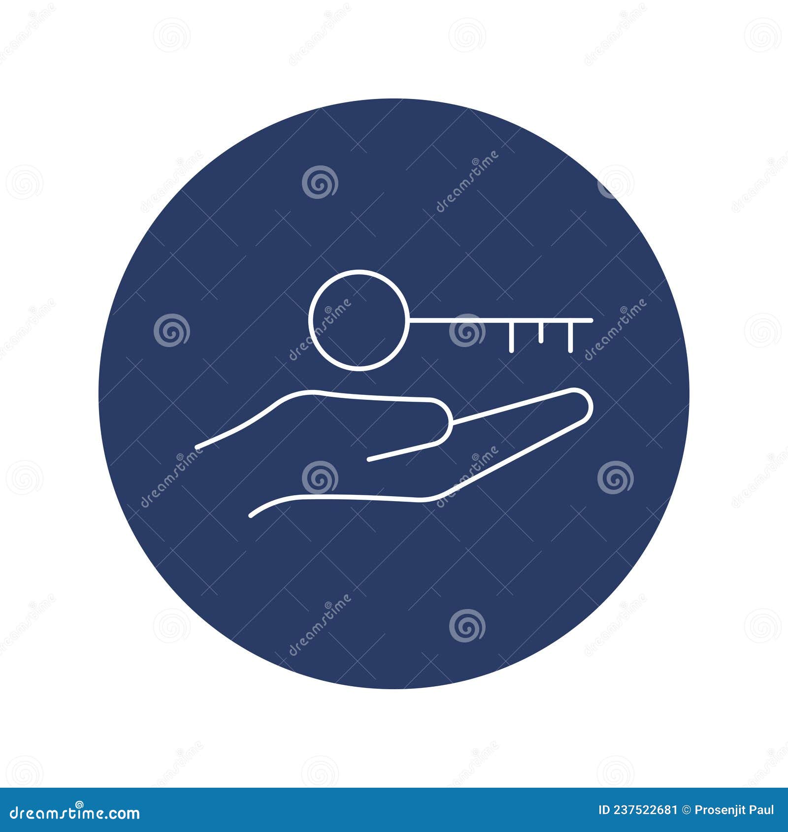 Home Key Handover Icon Vector | CartoonDealer.com #250611970