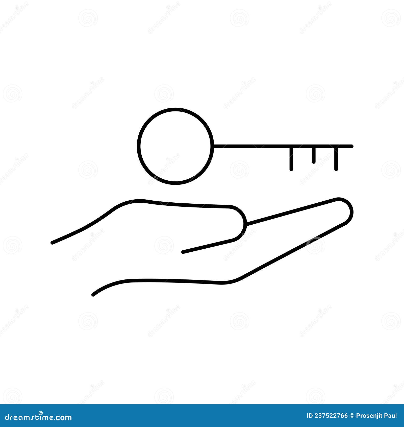 Home Handover Hand and Key Icon Stock Vector - Illustration of concept ...