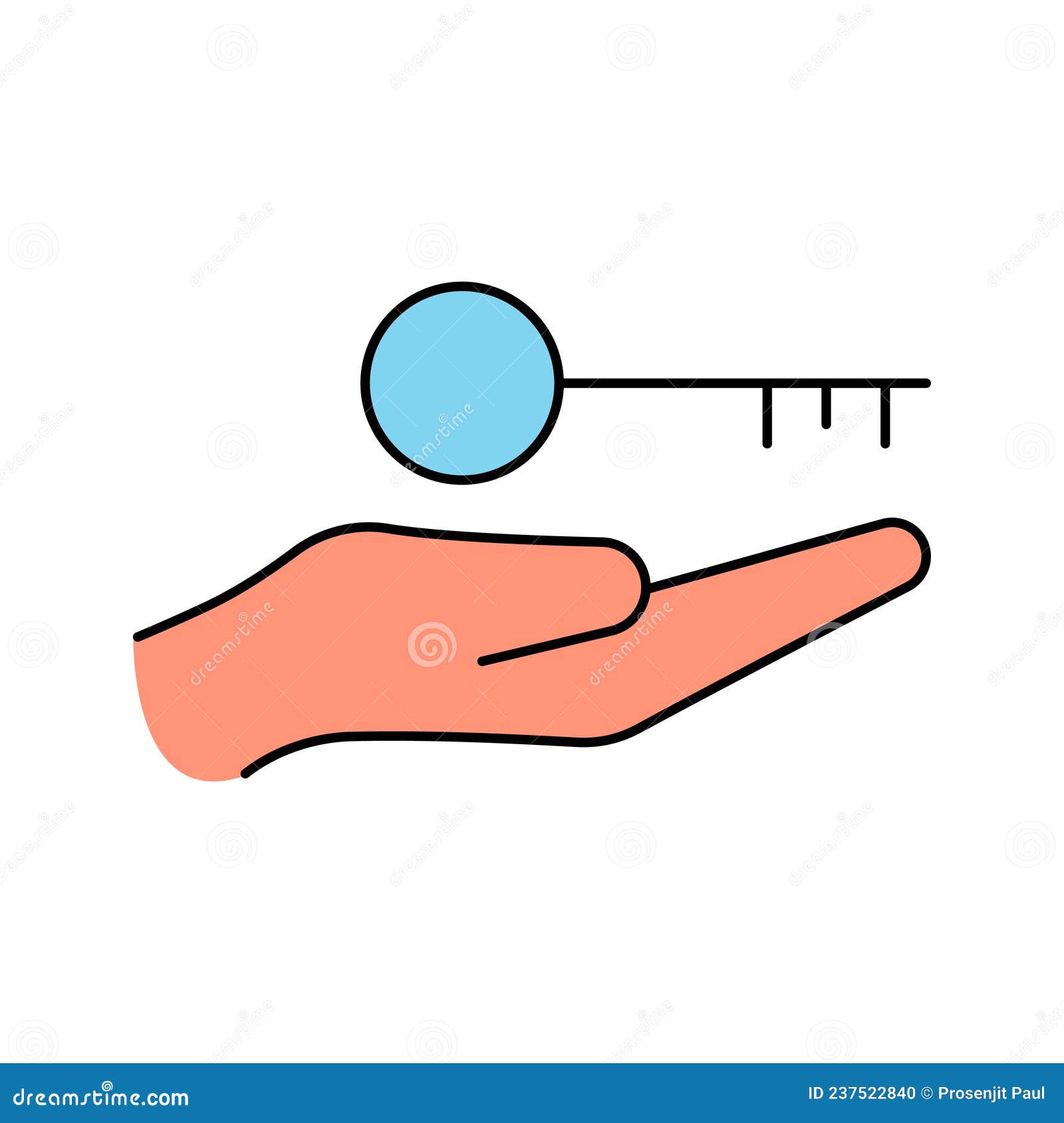 Home Handover Hand and Key Icon Stock Vector - Illustration of owner ...