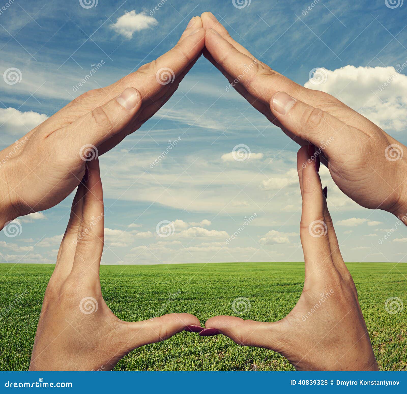 Home from hands stock photo. Image of mortgage, hand - 40839328