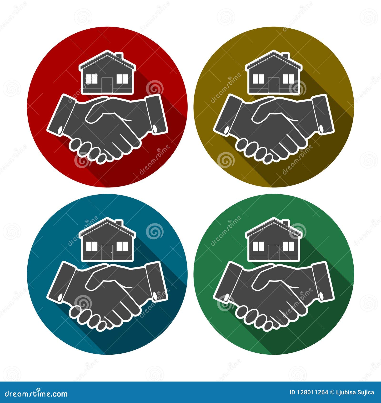 Home handshake sign icon stock vector. Illustration of house - 128011264