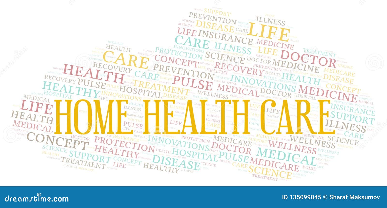 Home Health Care Word Cloud Stock Illustration - Illustration of ...