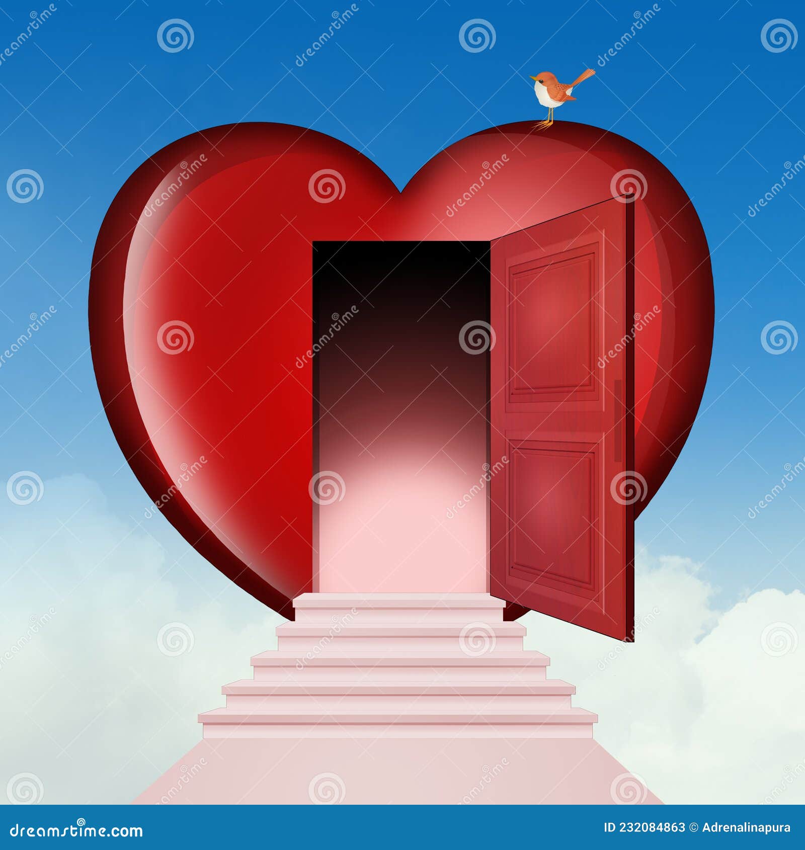 The home of the heart stock illustration. Illustration of house - 232084863