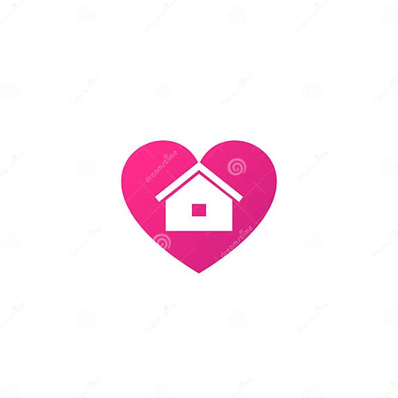 Home and Heart Logo, Vector Stock Vector - Illustration of shape ...