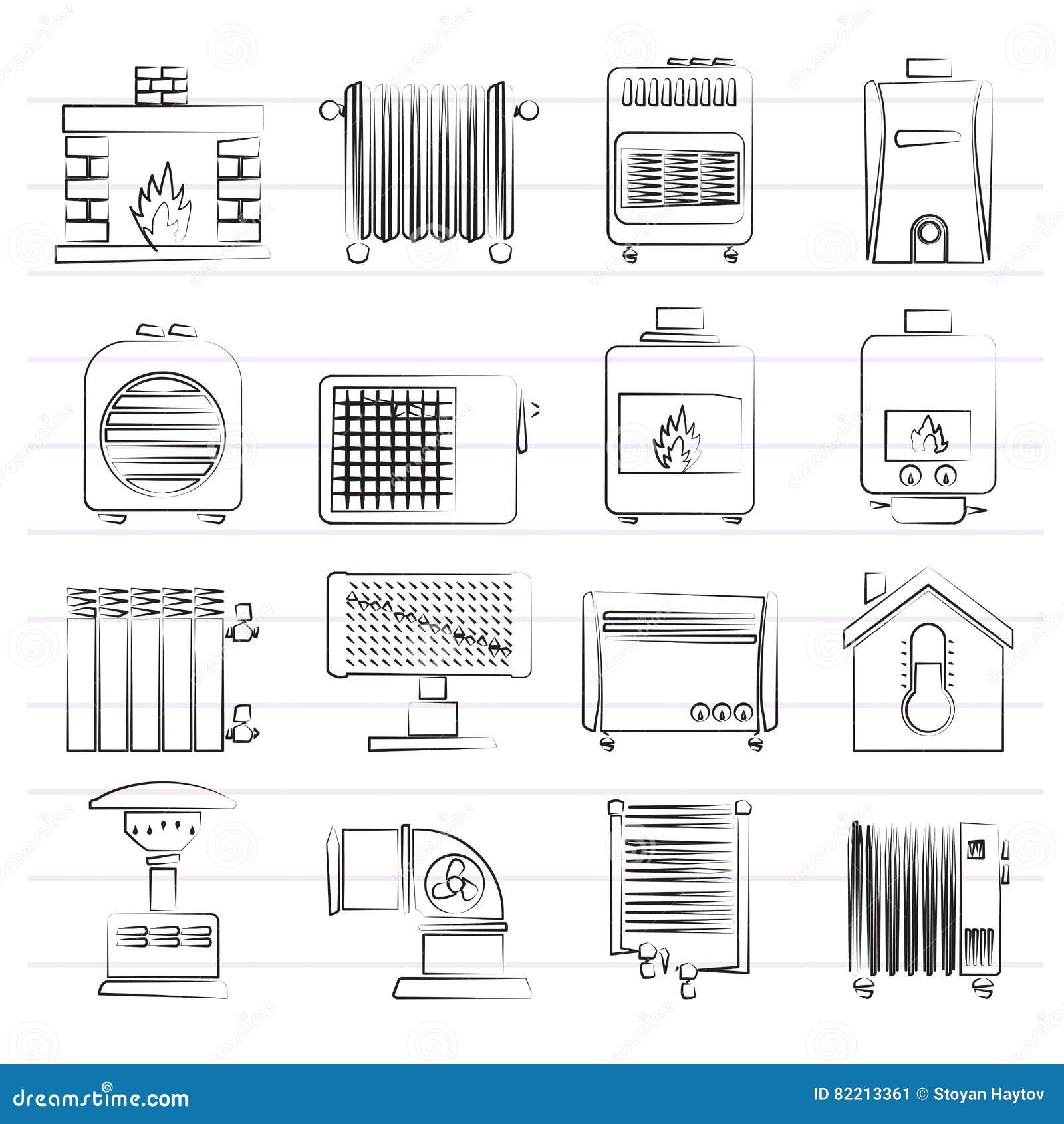 Sun In Home - Heating In House Symbol Vector Illustration ...
