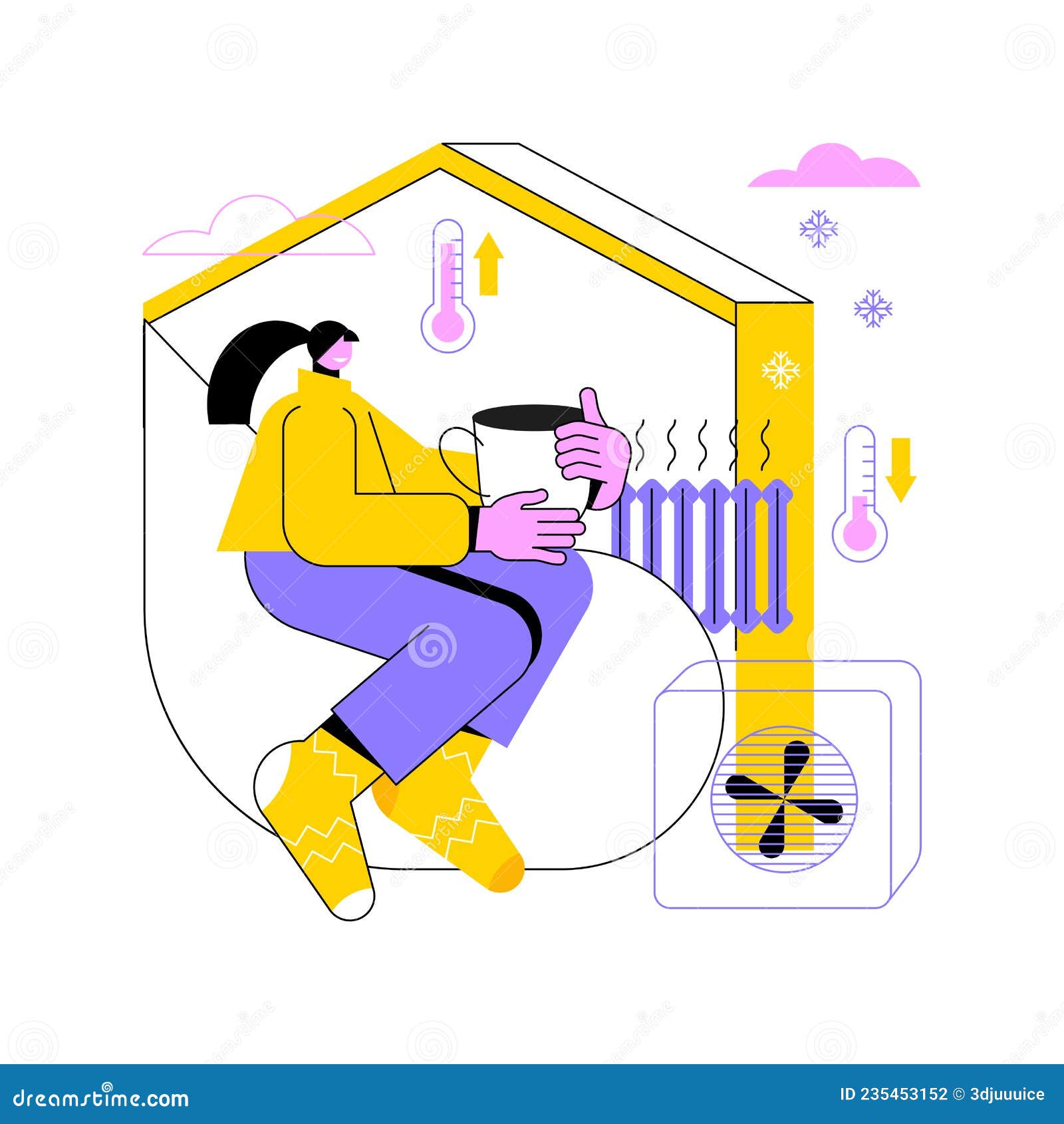 Home Heating Technologies Abstract Concept Vector Illustration. Stock ...