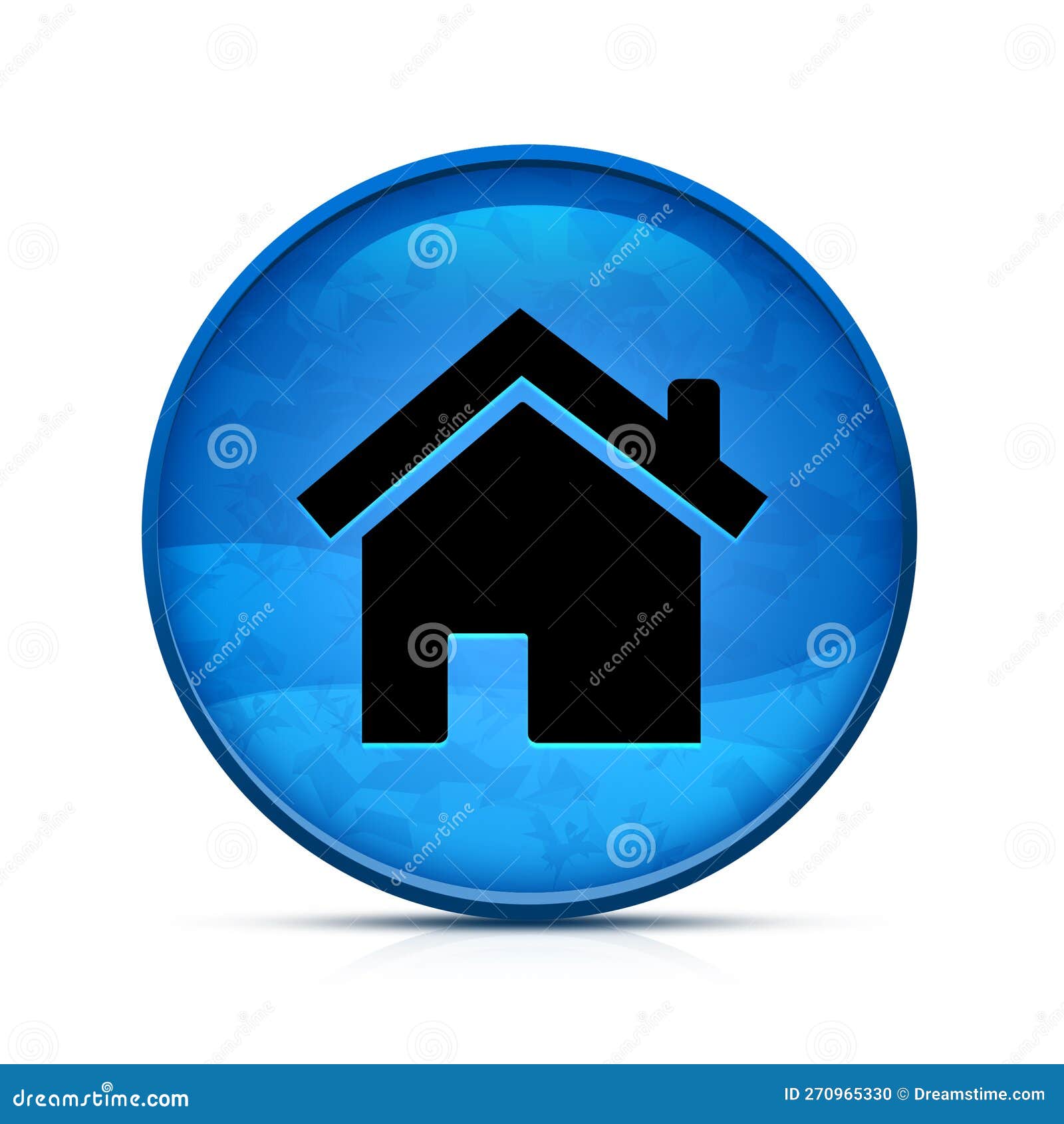 Home Help Icon on Classy Splash Blue Round Button Illustration Stock ...