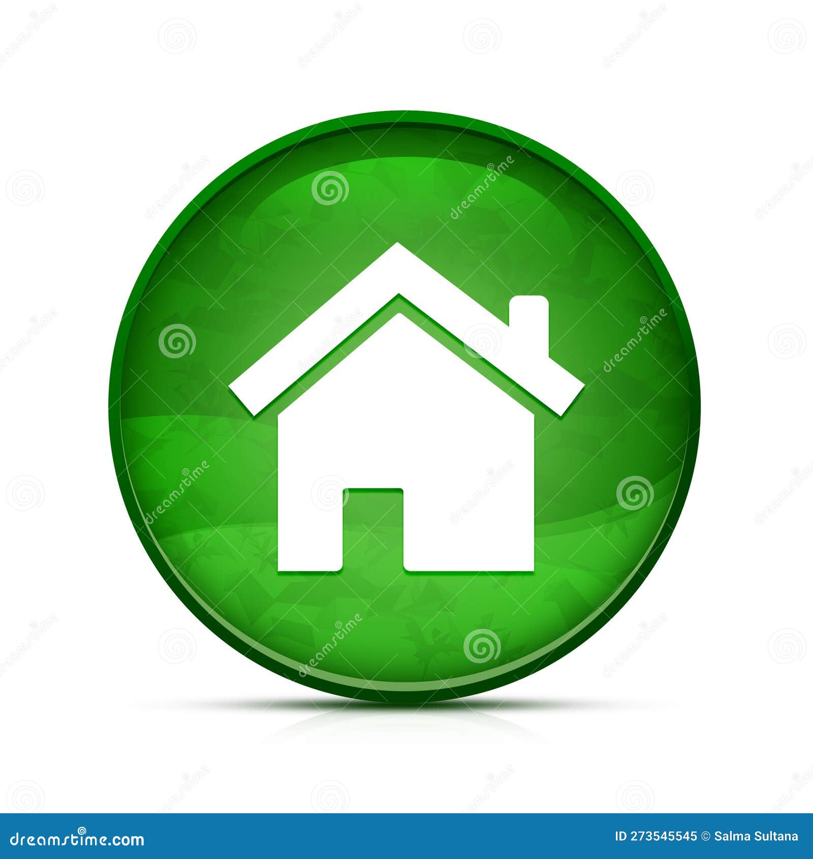 Home Help Icon on Classy Splash Green Round Button Illustration Stock ...