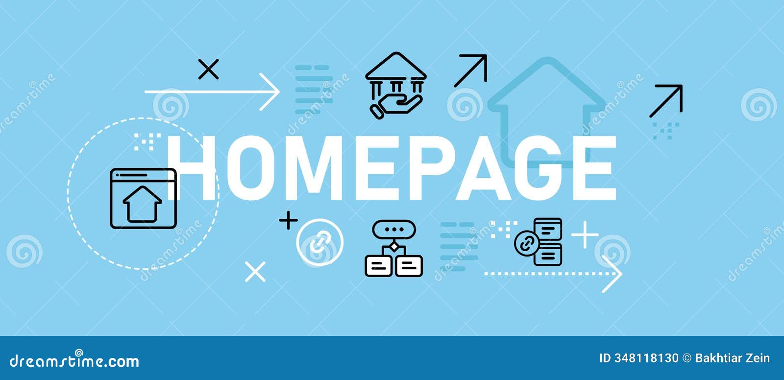 Home Homepage Website Main Page Illustration Header Icon Set Graphic ...