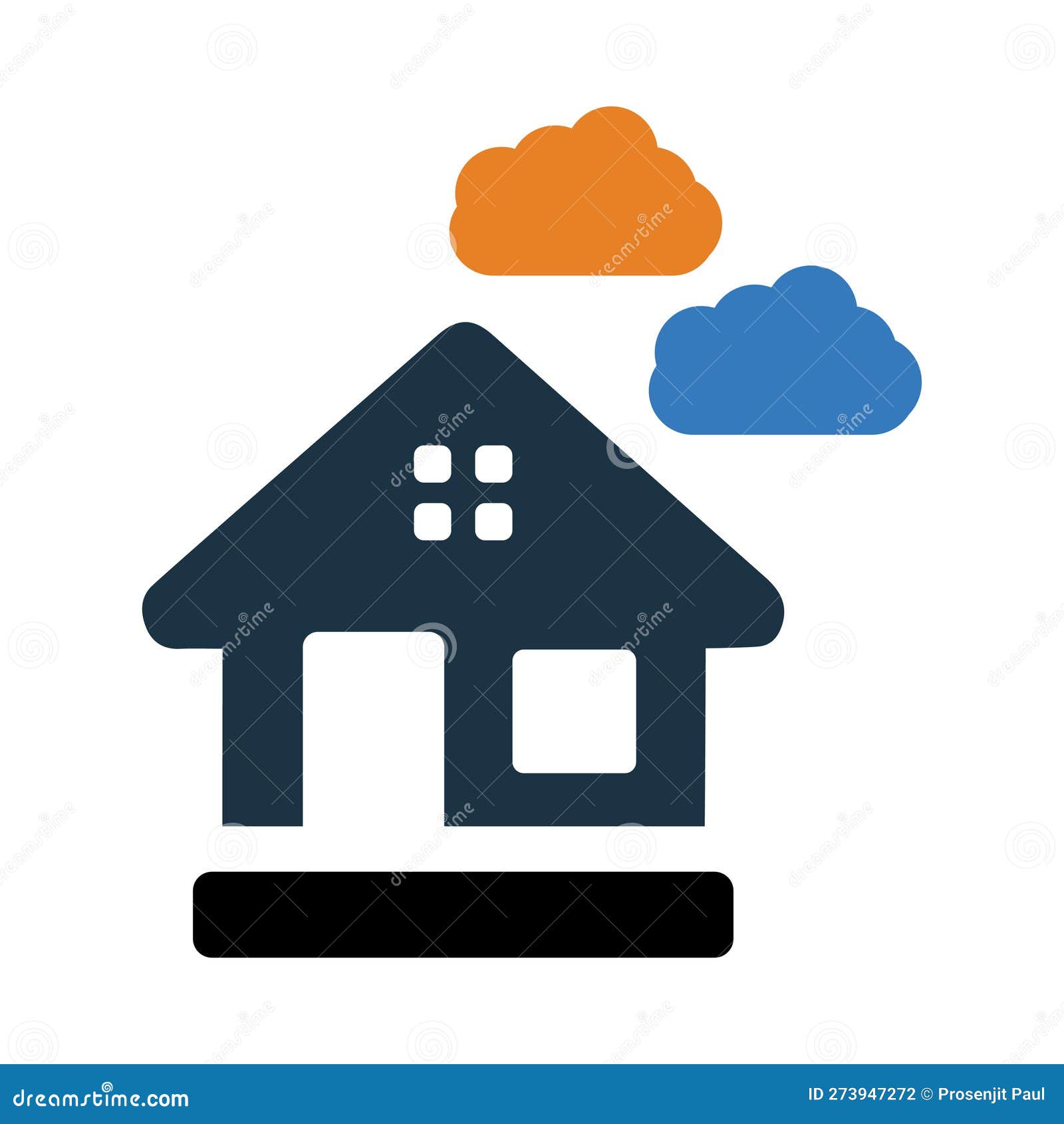 Home, House, Cloud, Wifi, Home Cloud Technology Icon Stock Vector ...