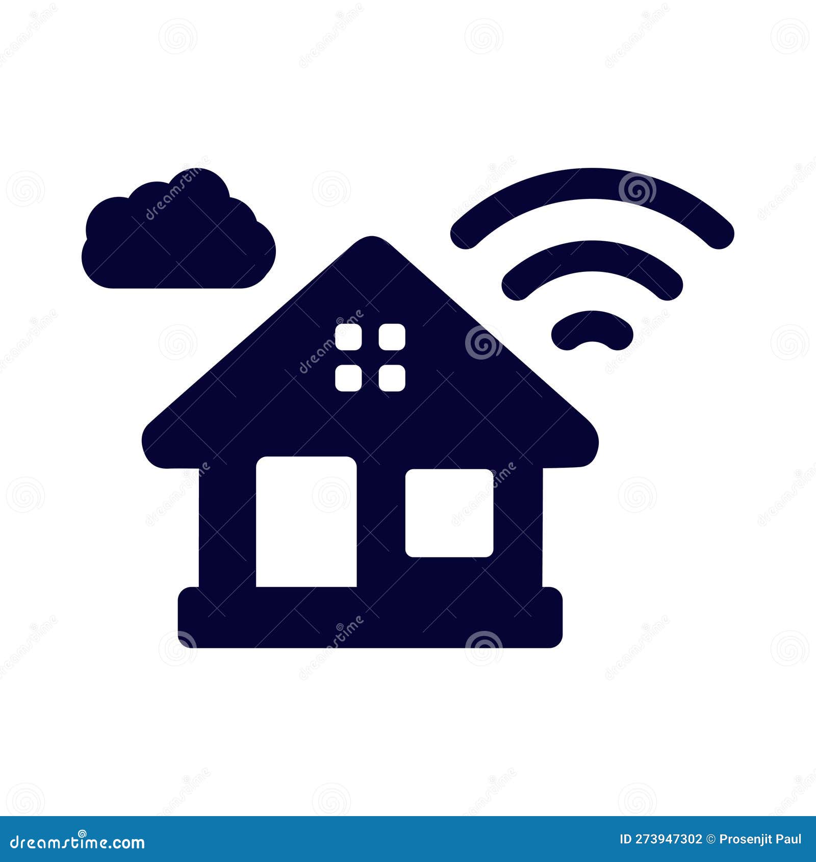 Home, House, Cloud, Wifi, Home Cloud Technology Icon Stock Vector ...