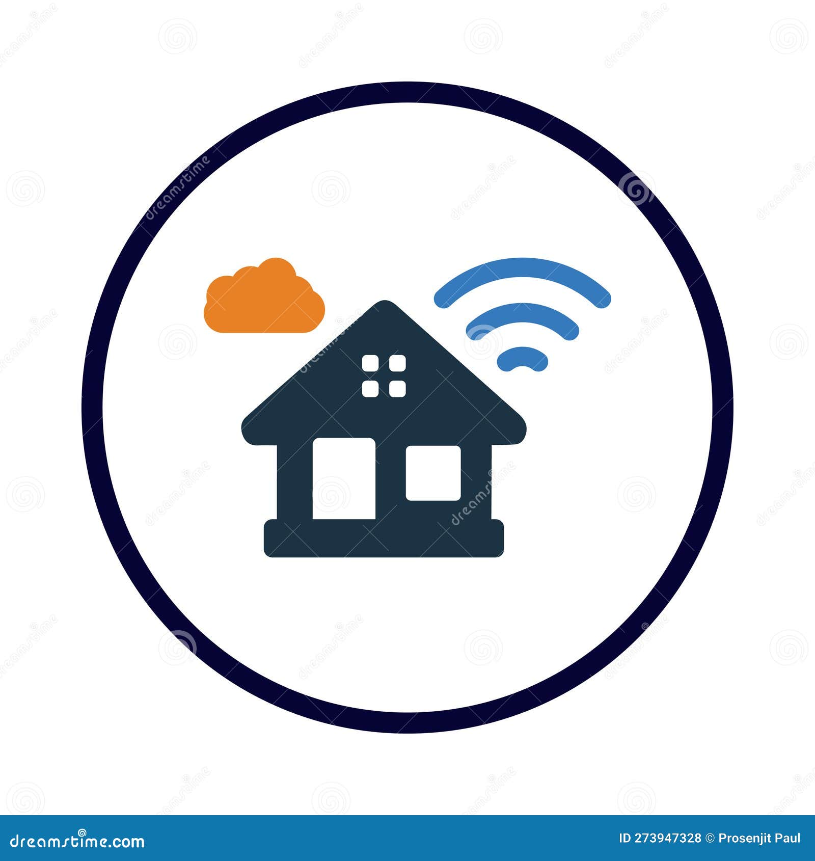 Home, House, Cloud, Wifi, Home Cloud Technology Icon Stock Vector ...