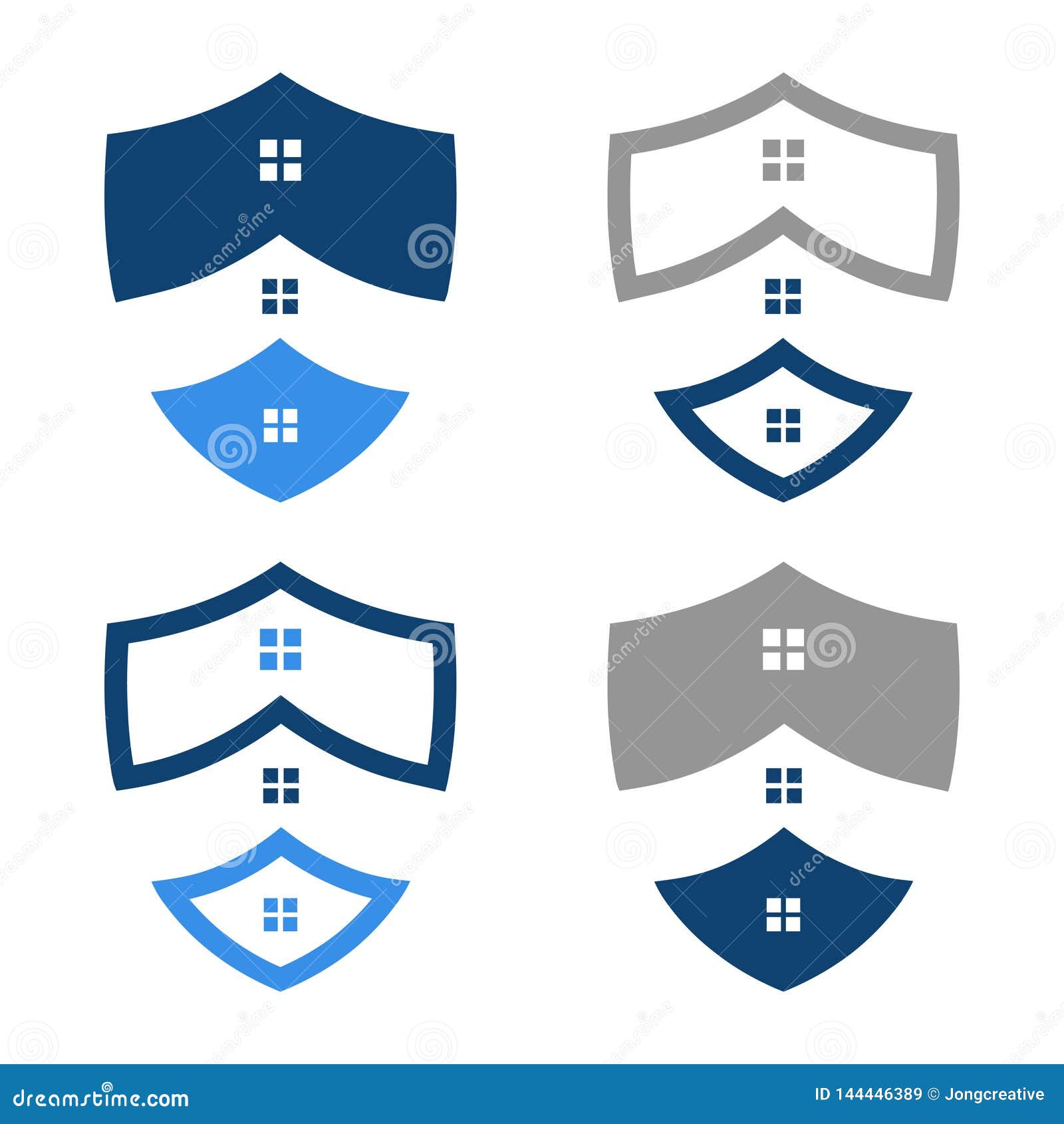Home House Shelter Shield Guard Protection Logo Template Stock Vector ...