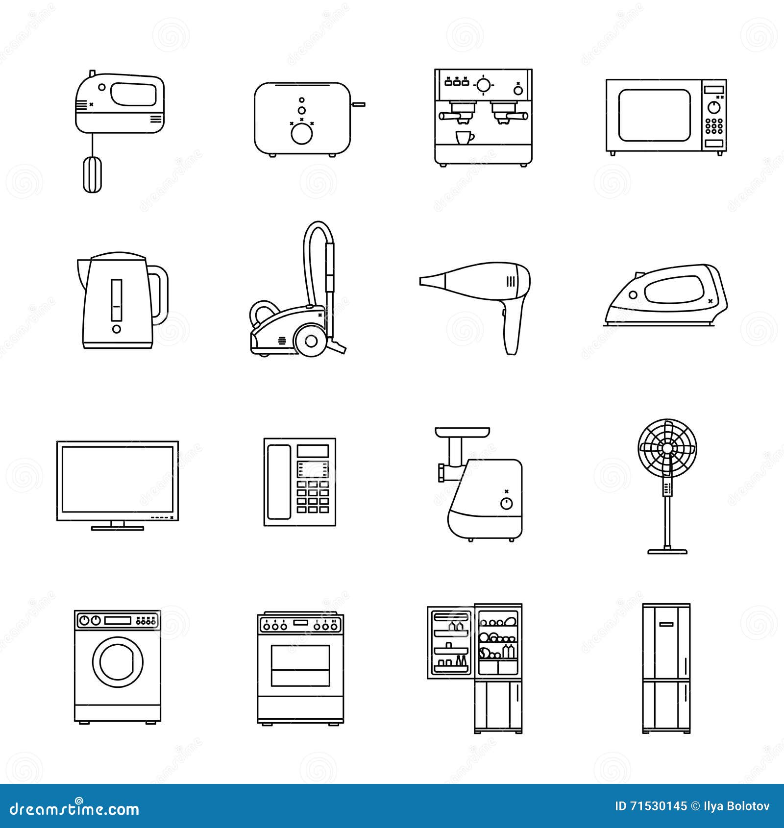 Home household appliances stock vector. Illustration of household ...