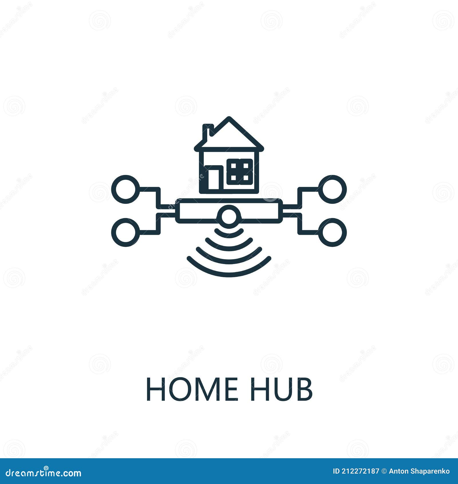 Home Hub Outline Icon. Thin Line Style from Smart Home Icons Collection ...