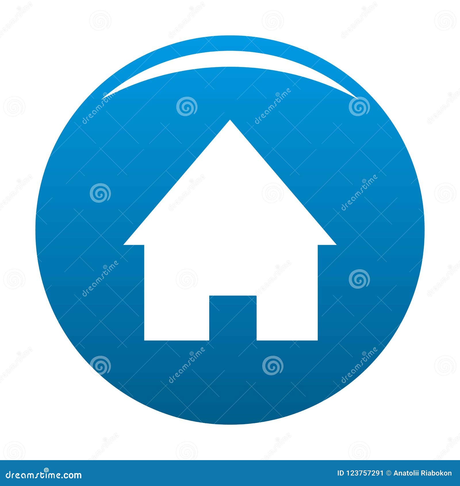 Home icon blue stock illustration. Illustration of page - 123757291
