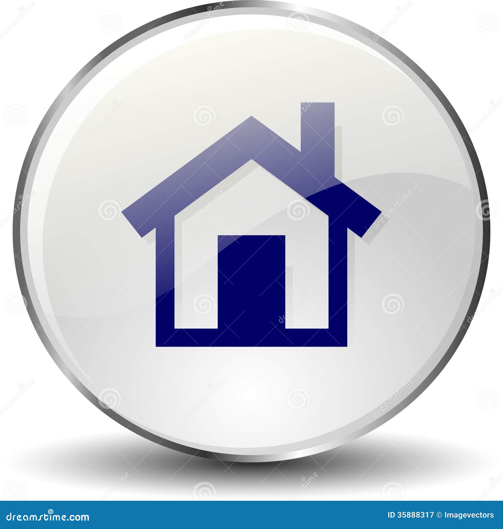 Home Button Icon Blue