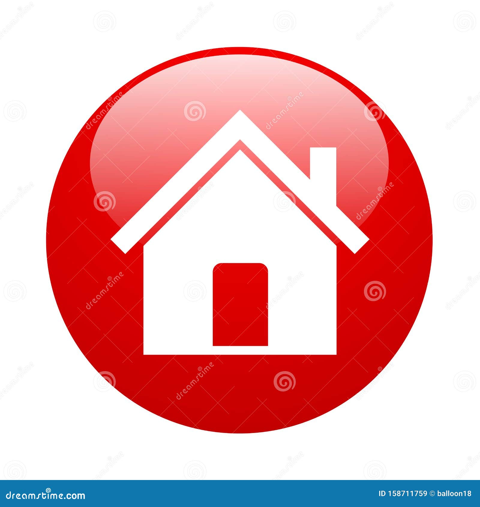Home icon button stock vector. Illustration of dream - 158711759