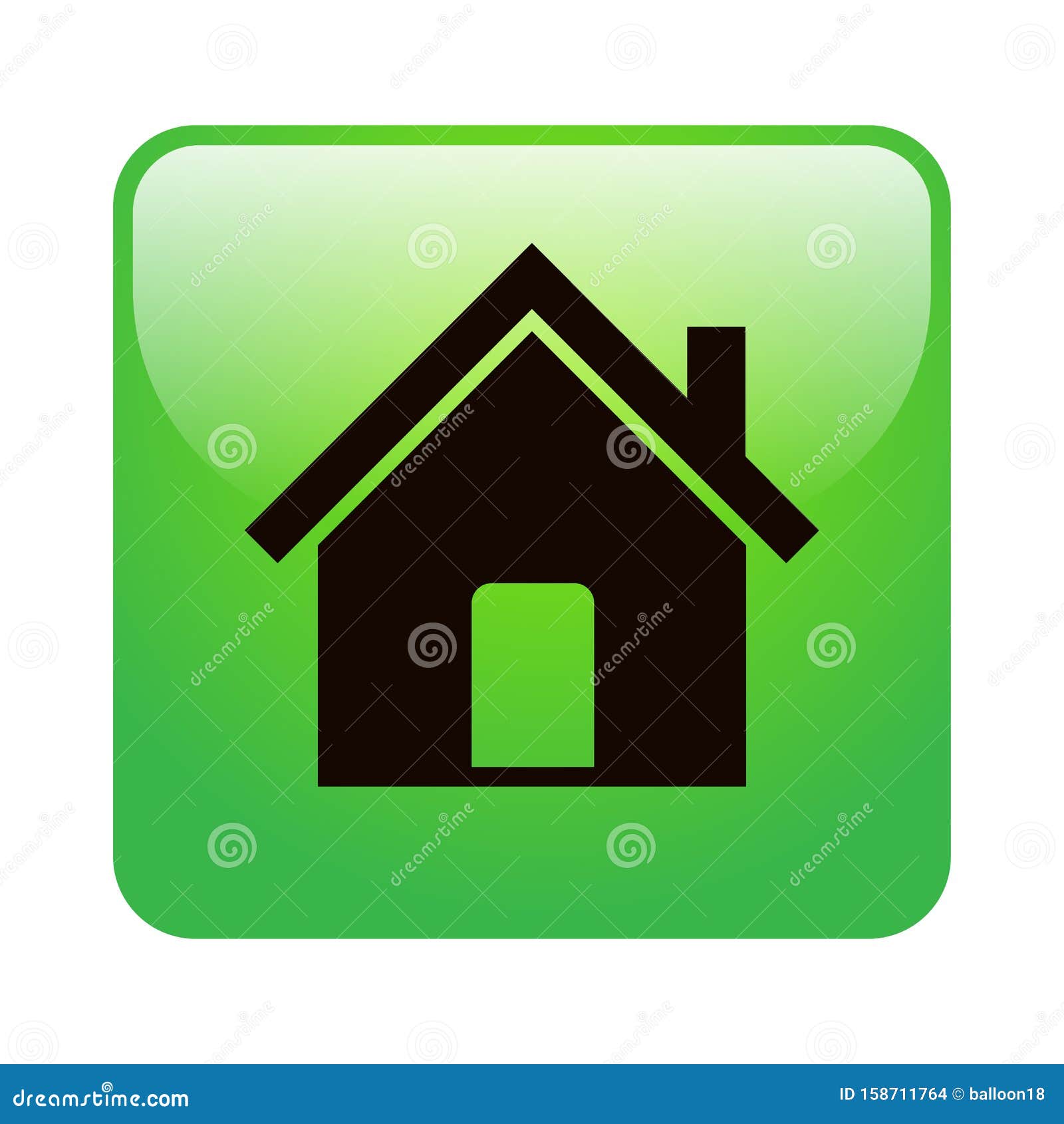 Home icon button stock vector. Illustration of insurance - 158711764