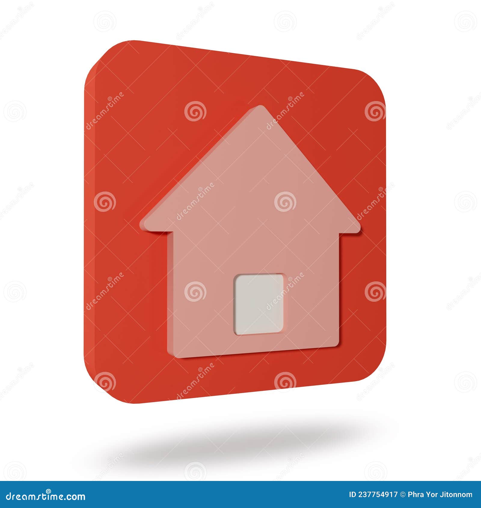 Home Icon 3d. Home Button Icon. 3d Rendering Stock Illustration ...