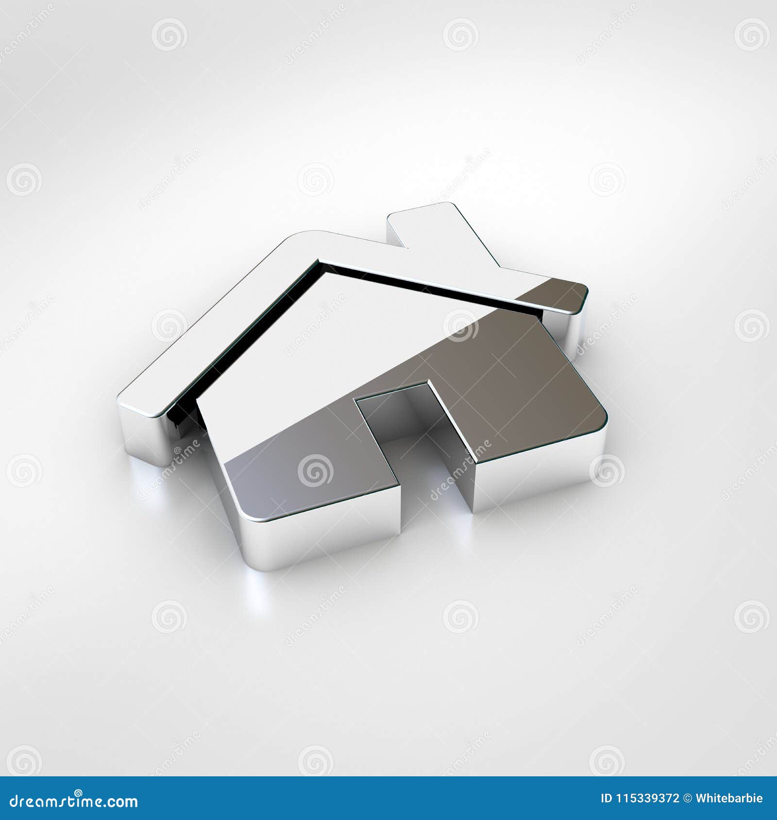 Chrome Home Icon Isolated on White Background. Stock Illustration ...