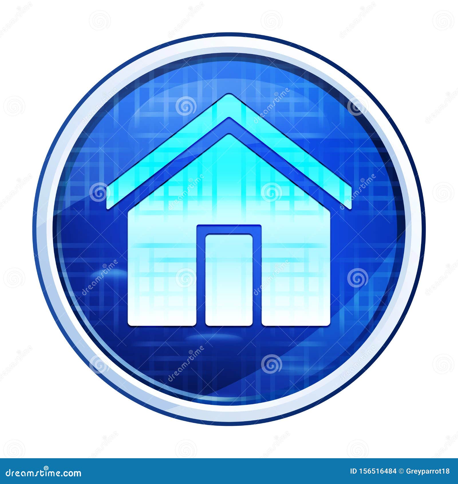 Home Icon Futuristic Blue Round Button Vector Illustration Stock ...